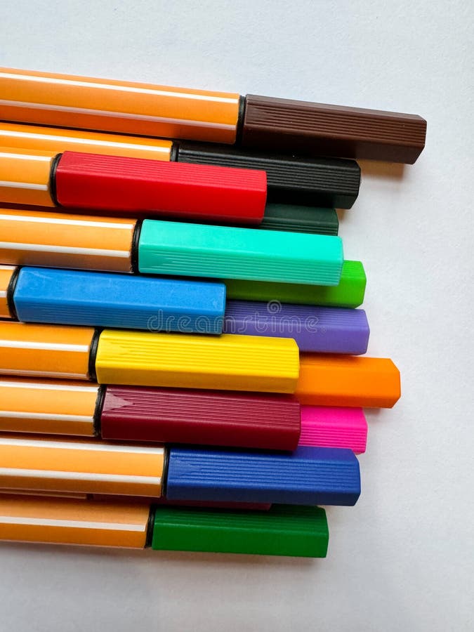 Colored pen stock image. Image of line, stabilo, writing - 304520377