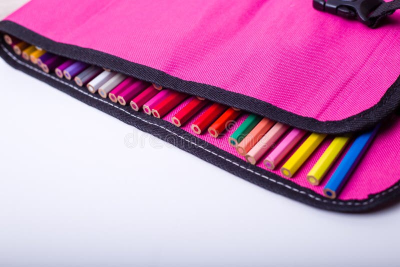 Colored pencil stock photo. Image of background, laptop - 106889714