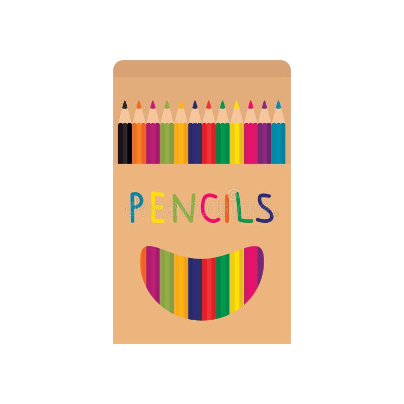 Colored Pencil Packaging. Paper Box. Vector Illustration. Stock Vector ...