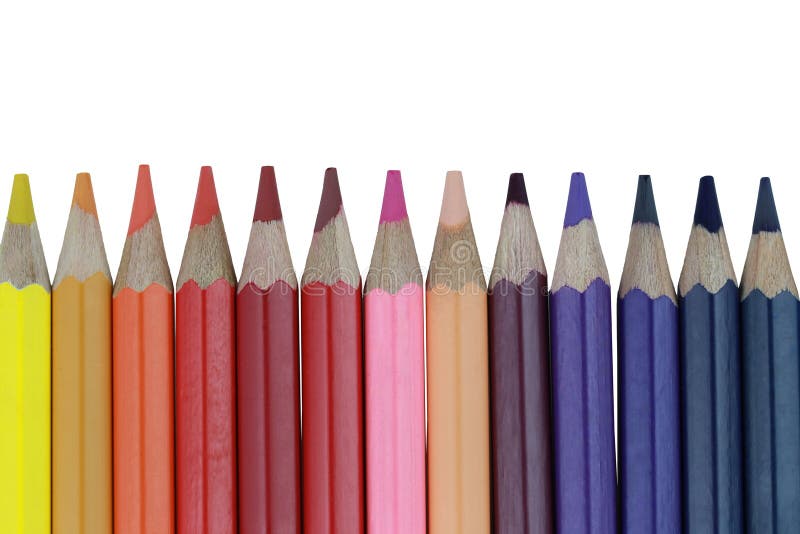 Colored Pencil Pointed Tip Beautifully Arranged Stock Photos - Free ...