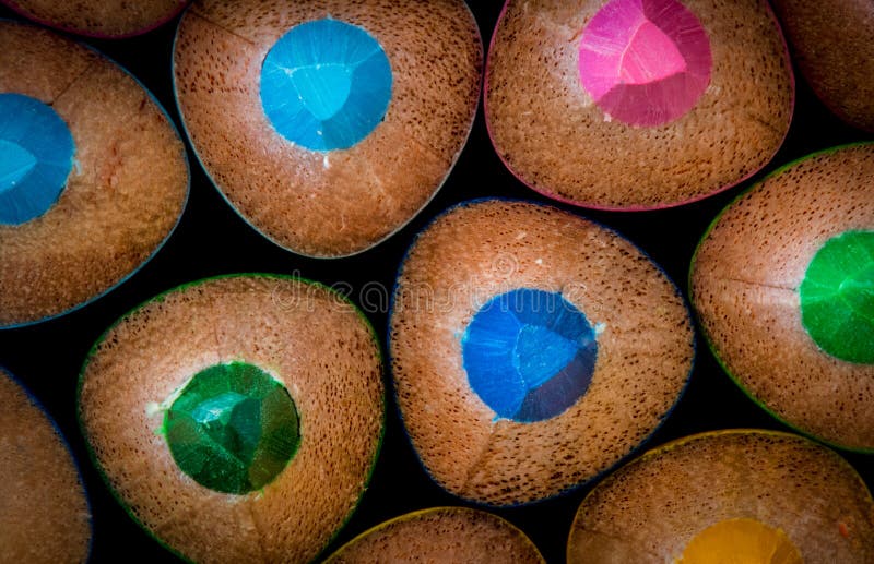 Colored Pencil with Vignette Stock Image - Image of rounded, tips: 87321655