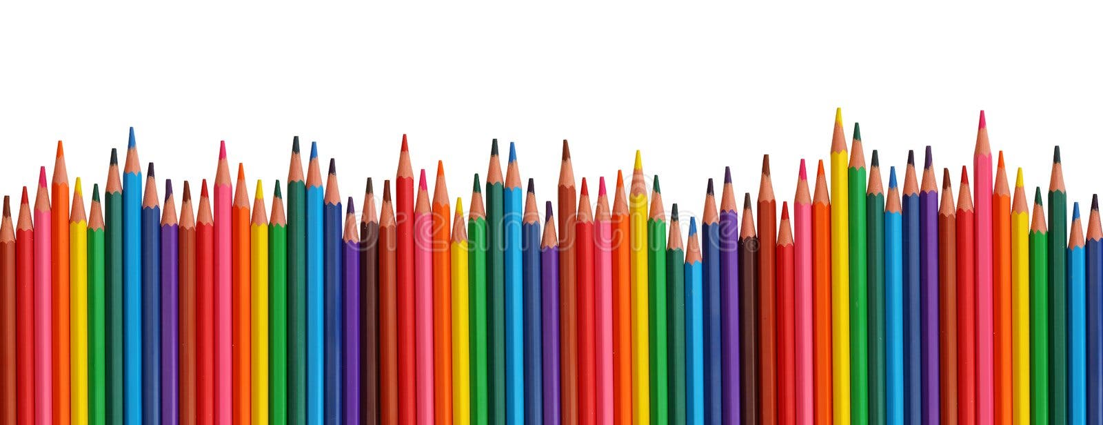 Colored Pencils School Header Background Illustration Stock Image ...