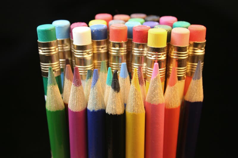 Colored Pencils (primary Colors) Stock Photo - Image of composition ...