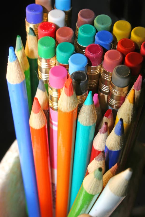 Colored Pencils (primary Colors) Stock Photo - Image of composition ...