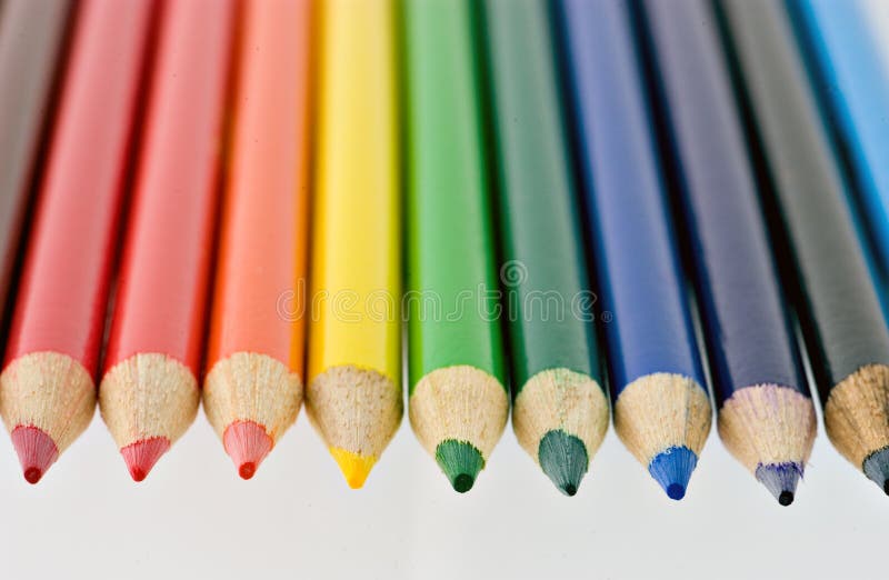 Colored pencils stock image. Image of sharp, yellow, colored - 1535999