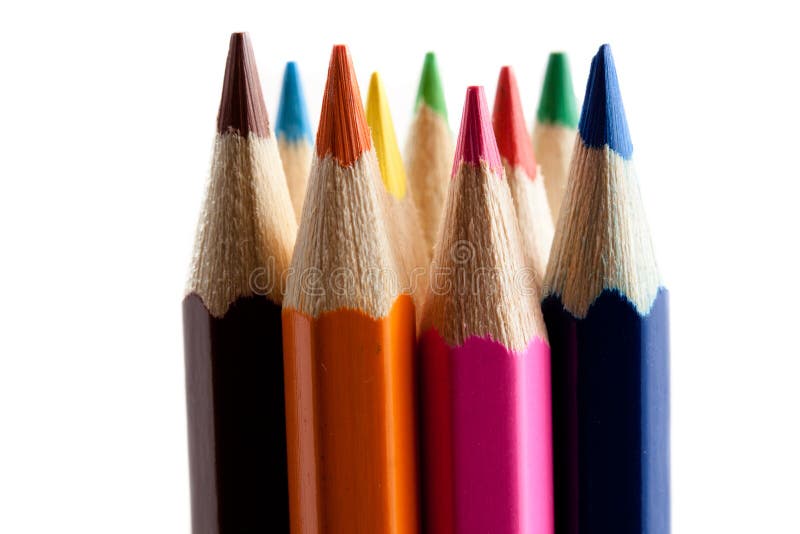 Free Standing Colored Pencils Stock Photo - Image of sketch, draw: 7524