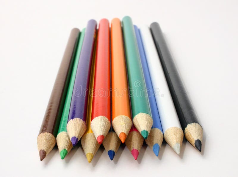 Colored Pencils stock photo. Image of black, childhood - 214020