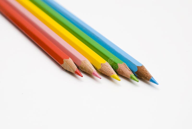 Colored pencils stock photo. Image of child, peak, rainbow - 3628348