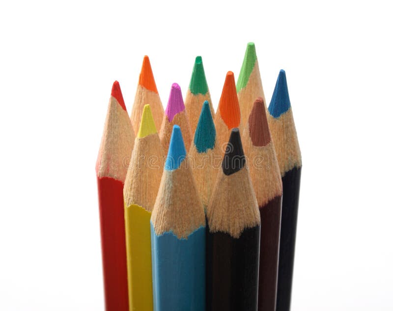 Free Standing Colored Pencils Stock Photo - Image of sketch, draw: 7524