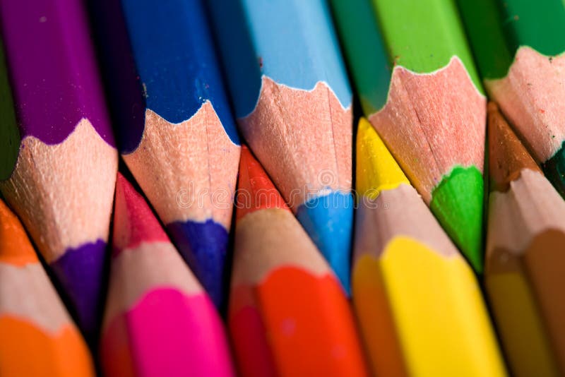 Color pencils in blue stock image. Image of navy, colors - 4698373