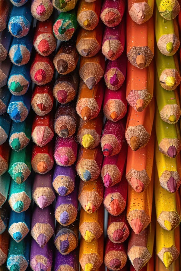 Colored pencils background stock photo. Image of generative - 308730268