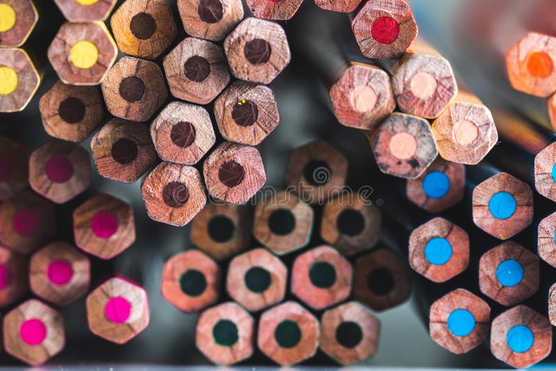 Colored Pencils Background. Drawing, Hobby Stock Image - Image of multi ...