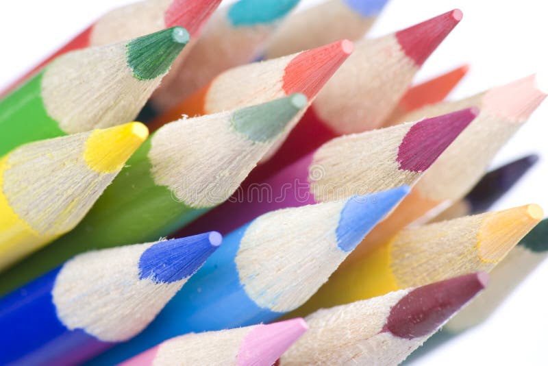 Colored Pencils Close Up stock photo. Image of drawing - 6080926