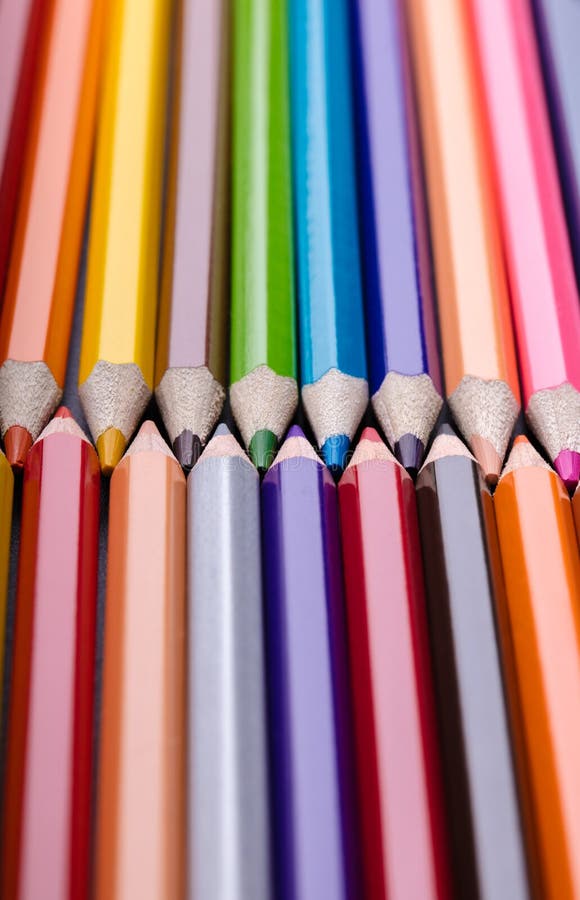 Colored pencils close-up stock photo. Image of closeup - 75793912