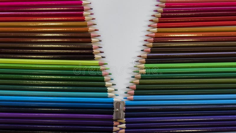 Colored Pencils in a Color Order Stock Photo - Image of wood, pencils ...