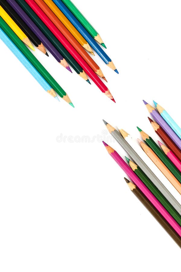 Colored pencils stock photo. Image of coloring, brown - 43362248