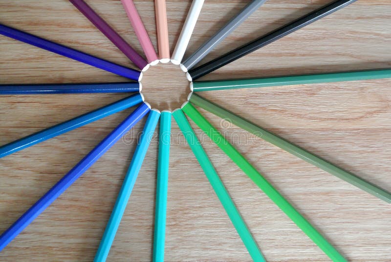 Colored Pencils Composition Stock Image - Image of order, creator: 92306761