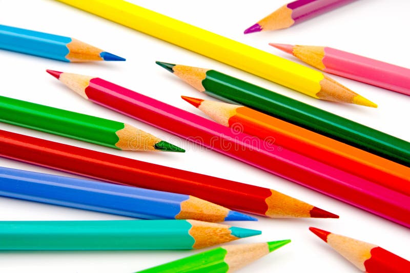 Color pencils collage stock photo. Image of group, preschool - 22702824