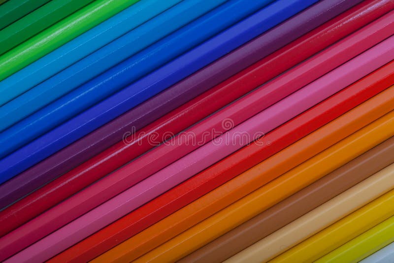 Colored Pencils Diagonal stock image. Image of yellow - 26336155