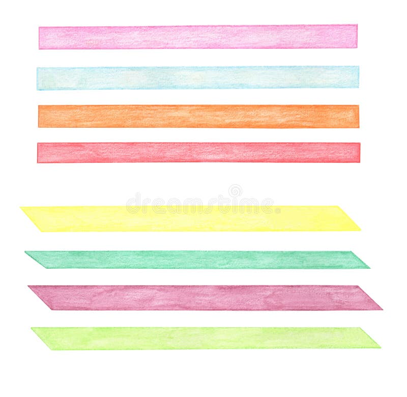 Colored Pencils Drawing Abstract Colorful Stripes Isolated Stock Image ...