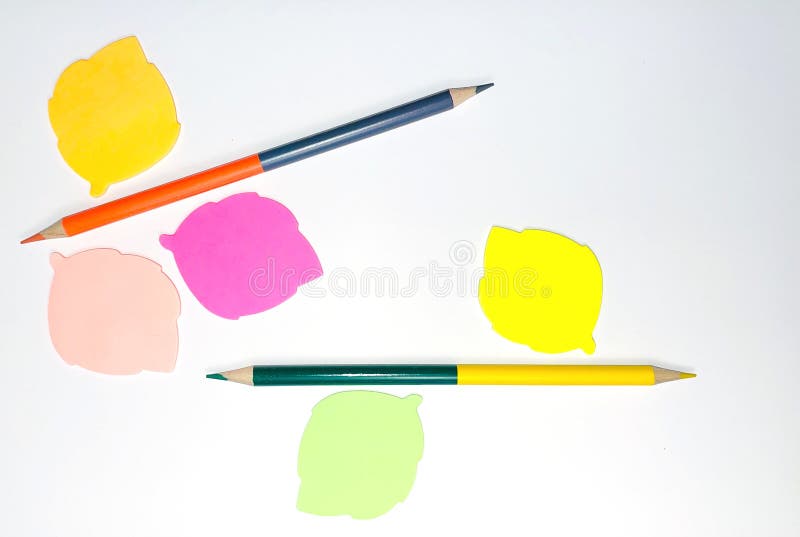 Colored Pencils for Drawing, Stickers Stock Image - Image of happy ...