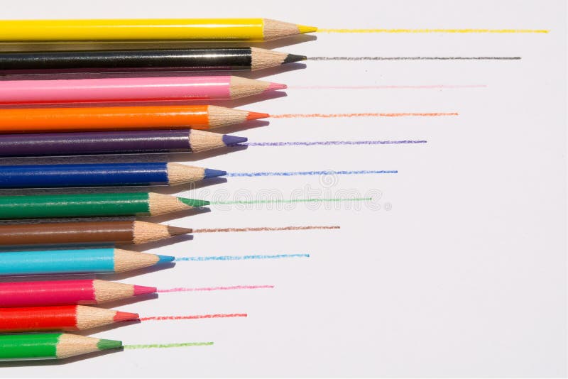 Colored pencils drawing stock image. Image of wood, color - 57053955
