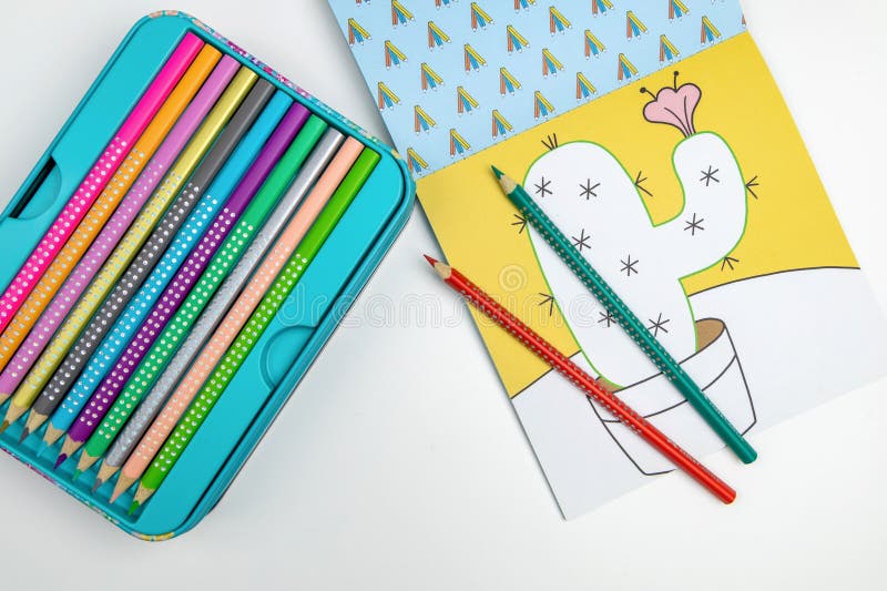 Colored Pencils for Drawing Various Colors and Coloring Book for ...