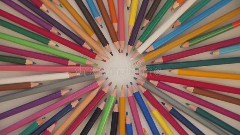 Colored Pencils on Paper Background. Creative Concept for Logo, Back To ...