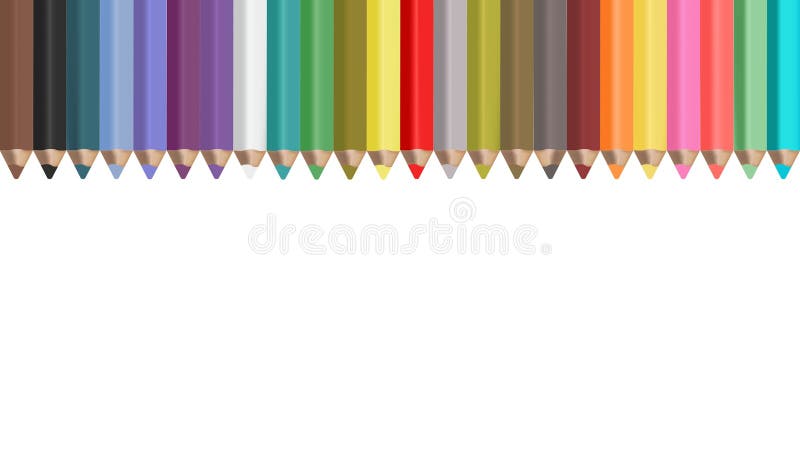 Colored Pencils. Home Page Header Template Stock Vector - Illustration ...