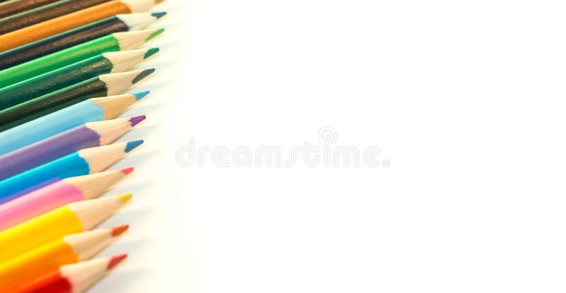 Colored Pencils isolated stock image. Image of design - 102830381