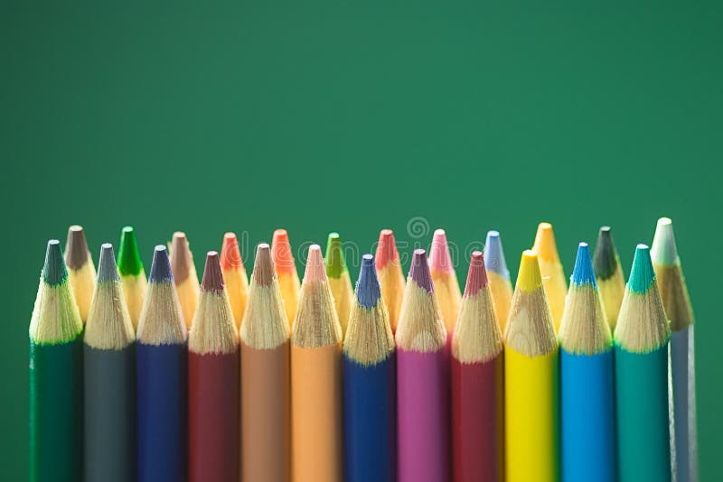 Colored Pencils stock image. Image of orange, chalk, powder - 76716341