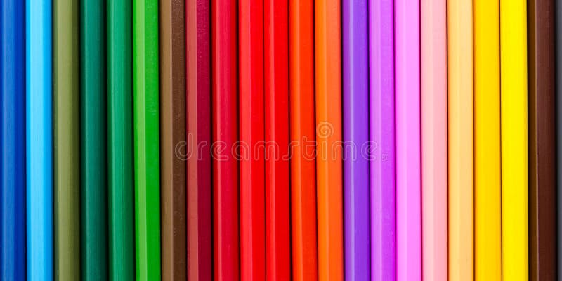 Colored pencils in a row stock image. Image of colors - 24079363
