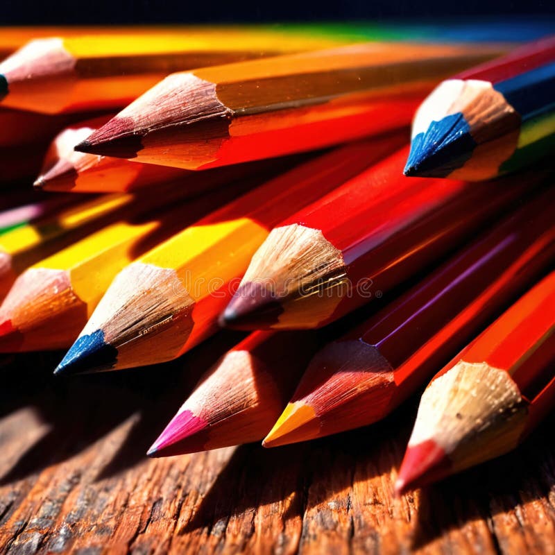 Colored Pencils Multicolored Drawing Instruments for Art, Various ...