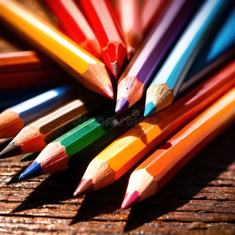 Colored Pencils Multicolored Drawing Instruments for Art, Various ...