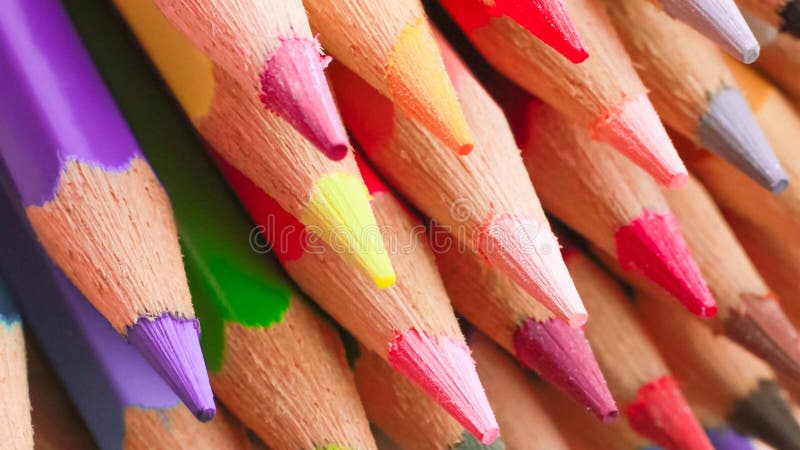 Colored Pencils Pastel Crayon Student Stock Image - Image of green ...