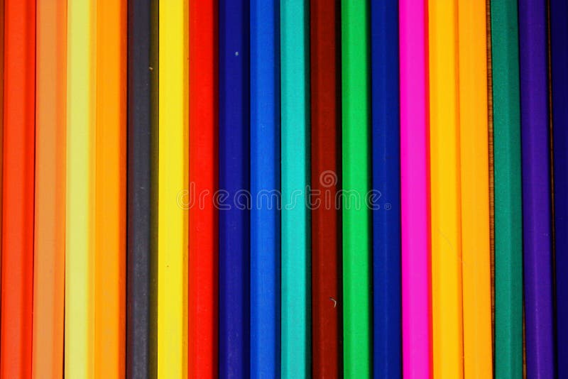 Colored Pencils Row Background / Texture Stock Image - Image of simple ...