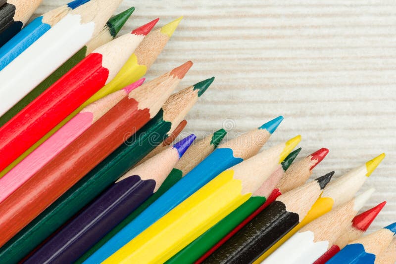 Colored pencils in a row stock photo. Image of colored - 99810822