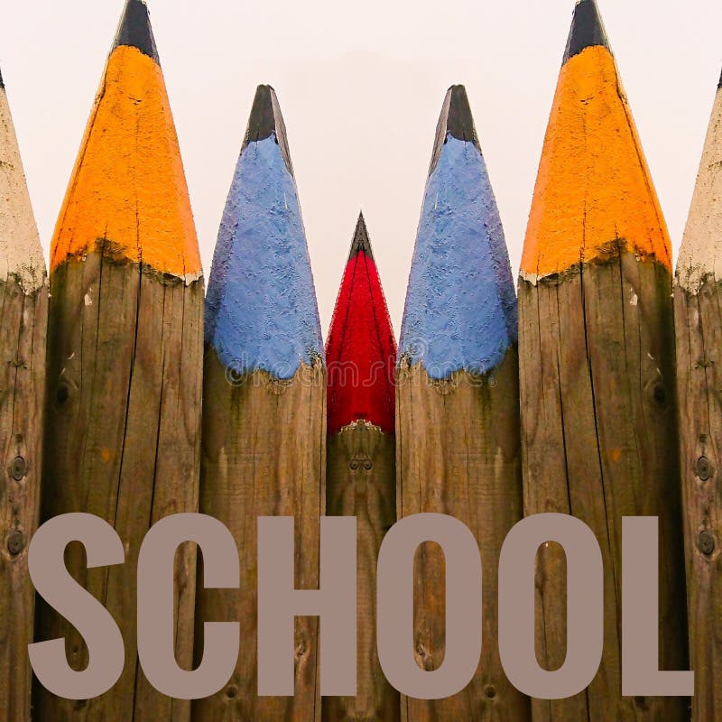 Colored Pencils School Header Background Illustration Stock Image ...