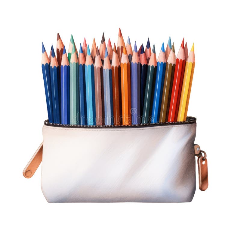 Colored Pencils Set in Colorful Cases Stock Image - Illustration of ...