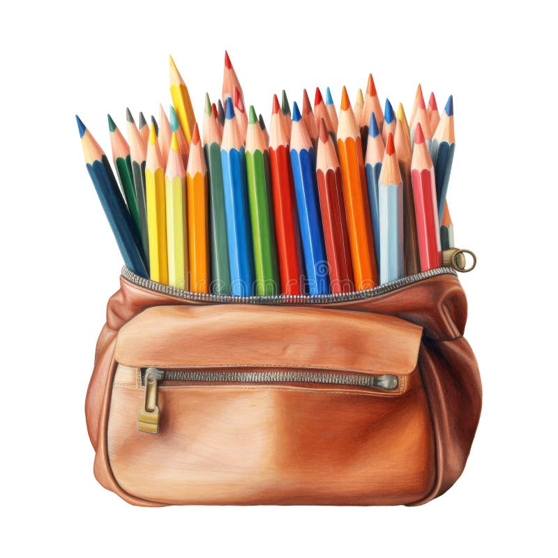 Colored Pencils Set in Colorful Cases Stock Image - Illustration of ...