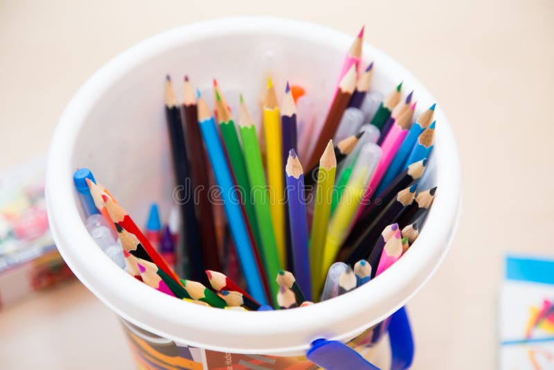 Colored pencils set stock photo. Image of handcraft, holder - 41629348