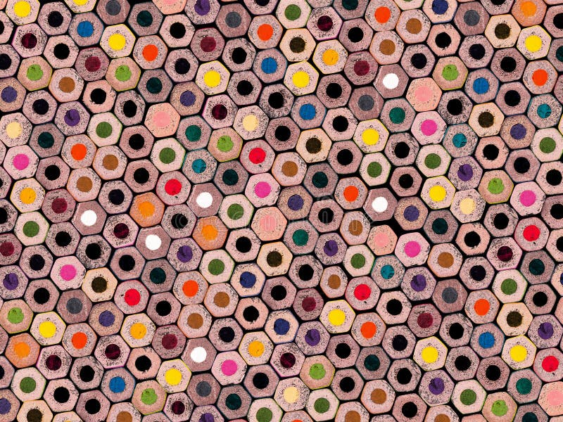 Colored Pencils with a Solid Background with Blunt Ends. Variation ...