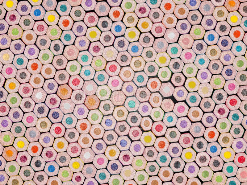 Colored Pencils with a Solid Background with Blunt Ends. Variation ...