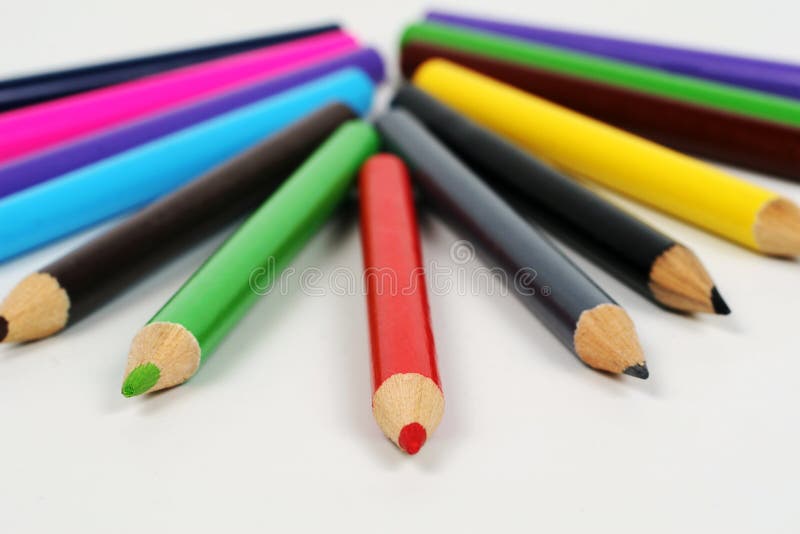 Colored pencils stock photo. Image of office, rainbow - 30681458