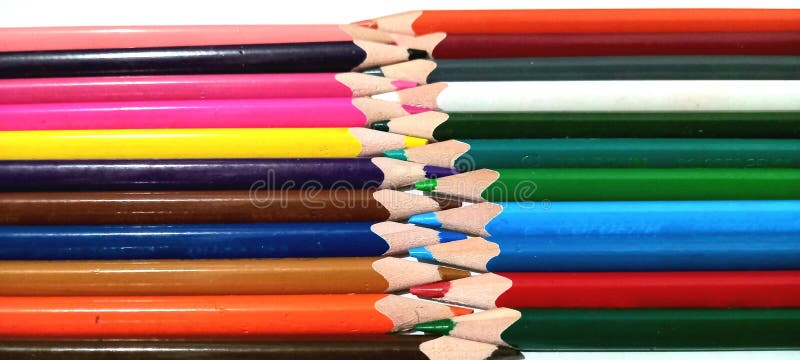 Colored Pencils are Tools for Coloring and Creating Art Editorial ...