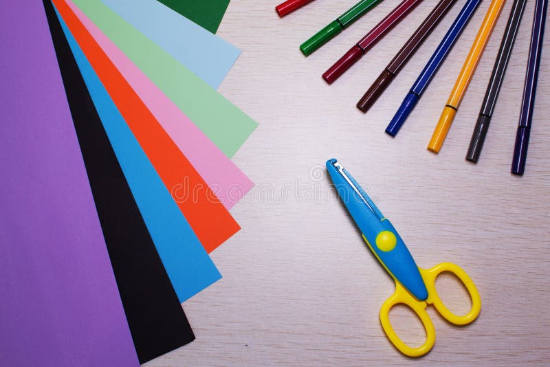 Colored pens stock photo. Image of pens, flamastery, thread - 49879284