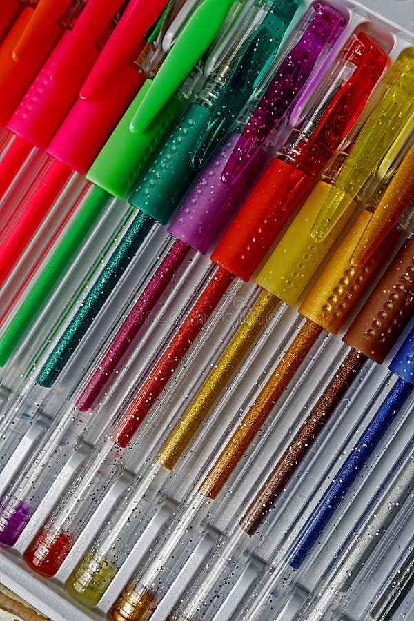 Colored pens 15 stock photo. Image of pencil, artwork - 33487930