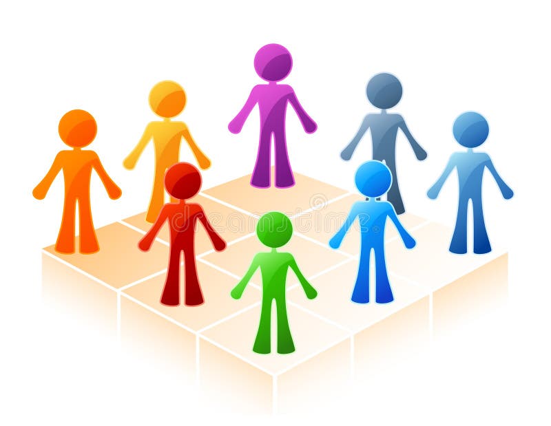 Colored people circle stock vector. Illustration of teamwork - 7808920