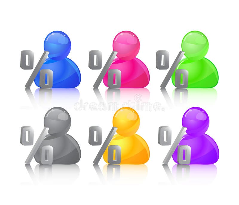 Colored people icon. stock vector. Illustration of office - 17418376