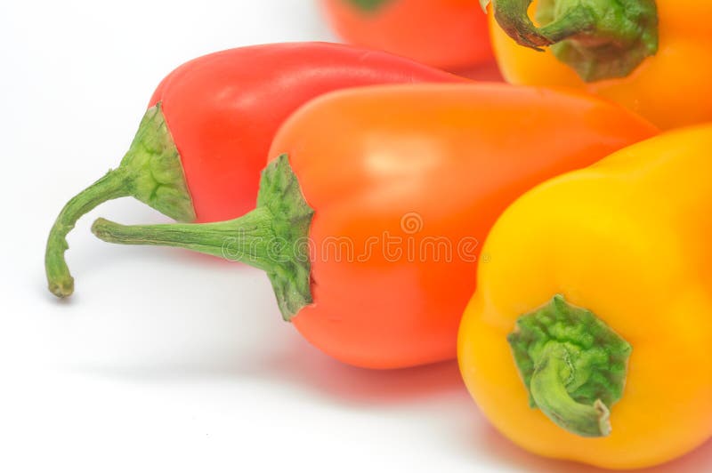 Colored peppers 14 stock photo. Image of gourmet, orange - 34811280